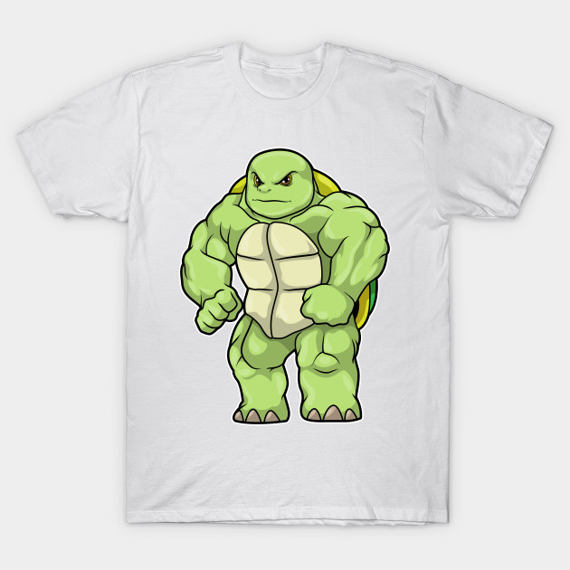 Turtle as Bodybuilder with Six pack - Bodybuilding - T-Shirt | TeePublic