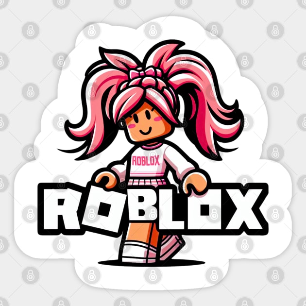 roblox girl - Roblox - Sticker | TeePublic