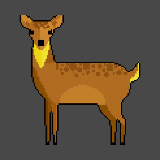 Majestic Antlers: Pixel Art Deer Design for Fashionable Attire - Pixel ...