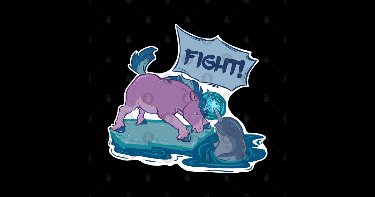 Unicorn FIGHT - Unicorn - Sticker | TeePublic