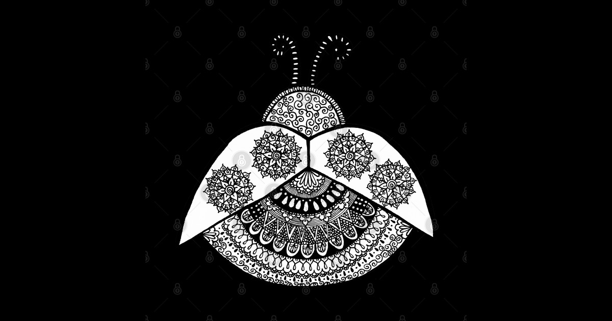 Ladybug Zentangle - Ladybug - Sticker | TeePublic