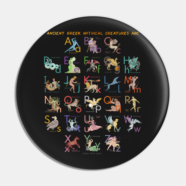 Ancient Greek Mythical Creatures ABC by Greek myth Comix - Abc - Pin ...