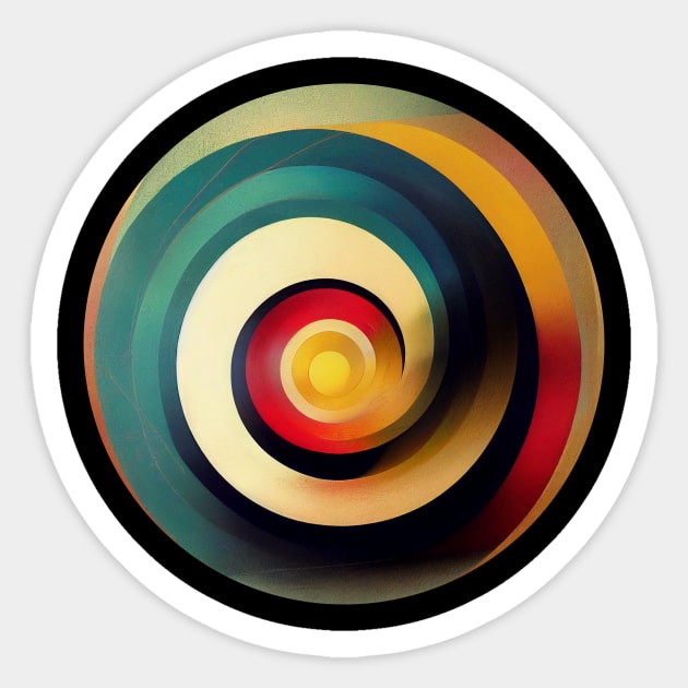 Painted Concentric Circles - Circles - Sticker | TeePublic