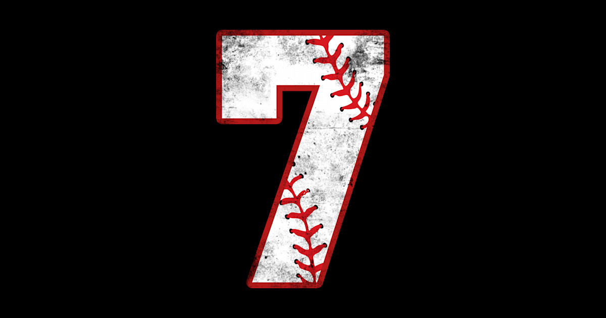 Vintage Baseball Player Number 7 Jersey Kids - Baseball - Posters and ...