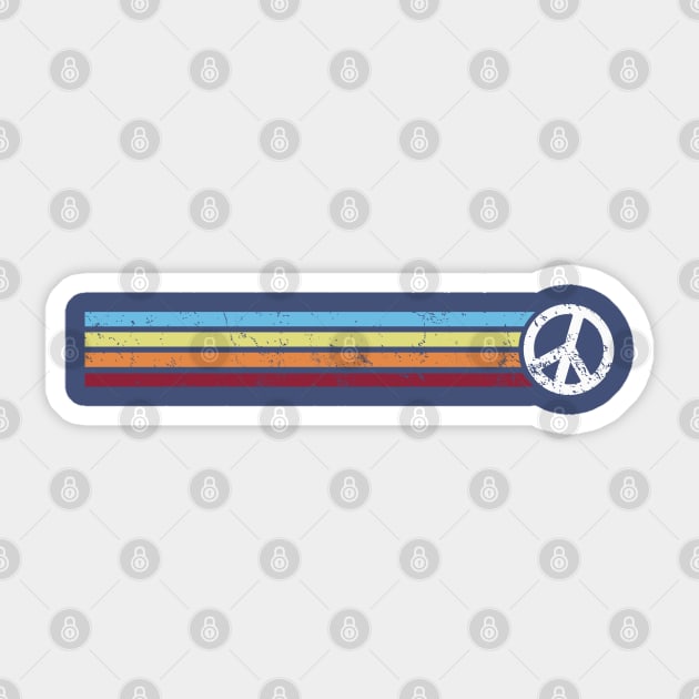 RETRO PEACE STRIPES - Peace - Sticker | TeePublic
