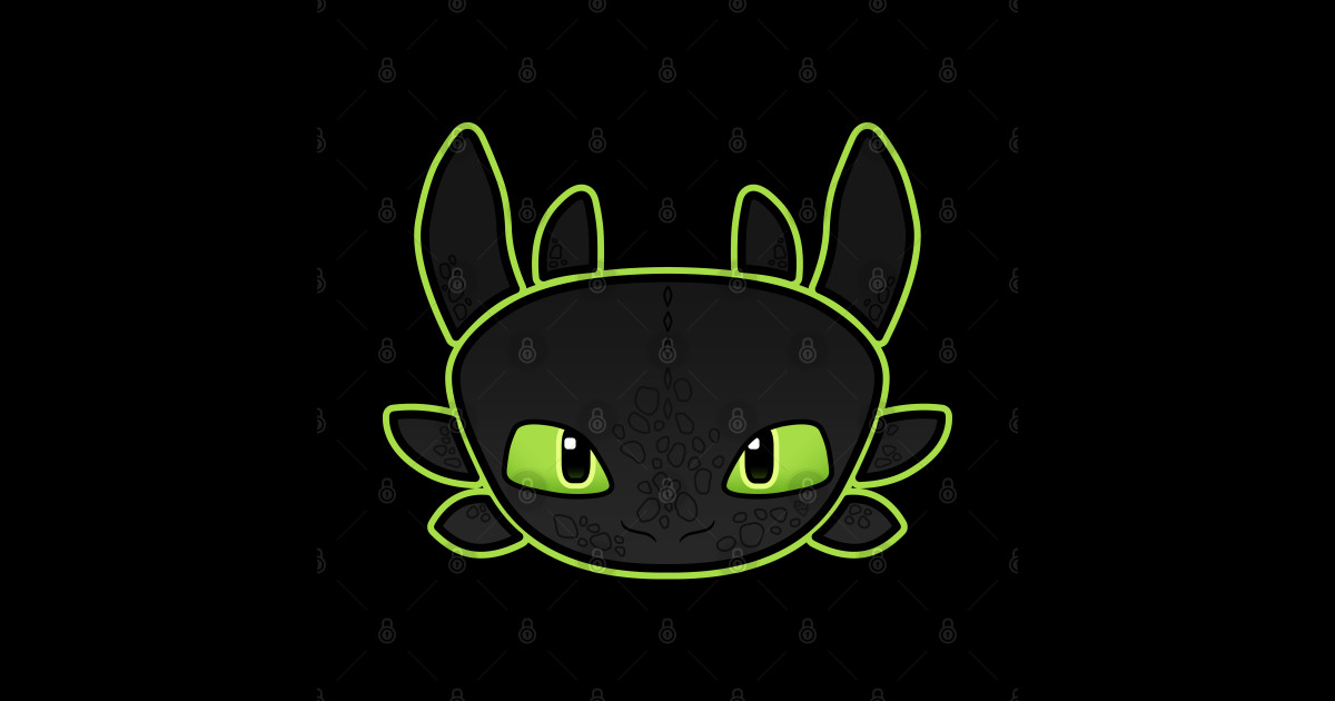 Toothless - HTTYD - How To Train Your Dragon - Sticker | TeePublic
