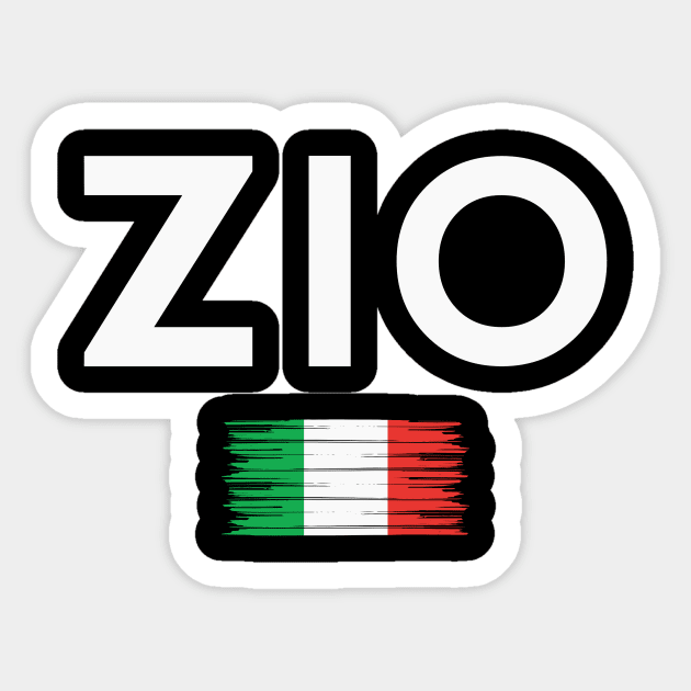 Zio Brushed Italian Flag - Zio - Sticker | TeePublic