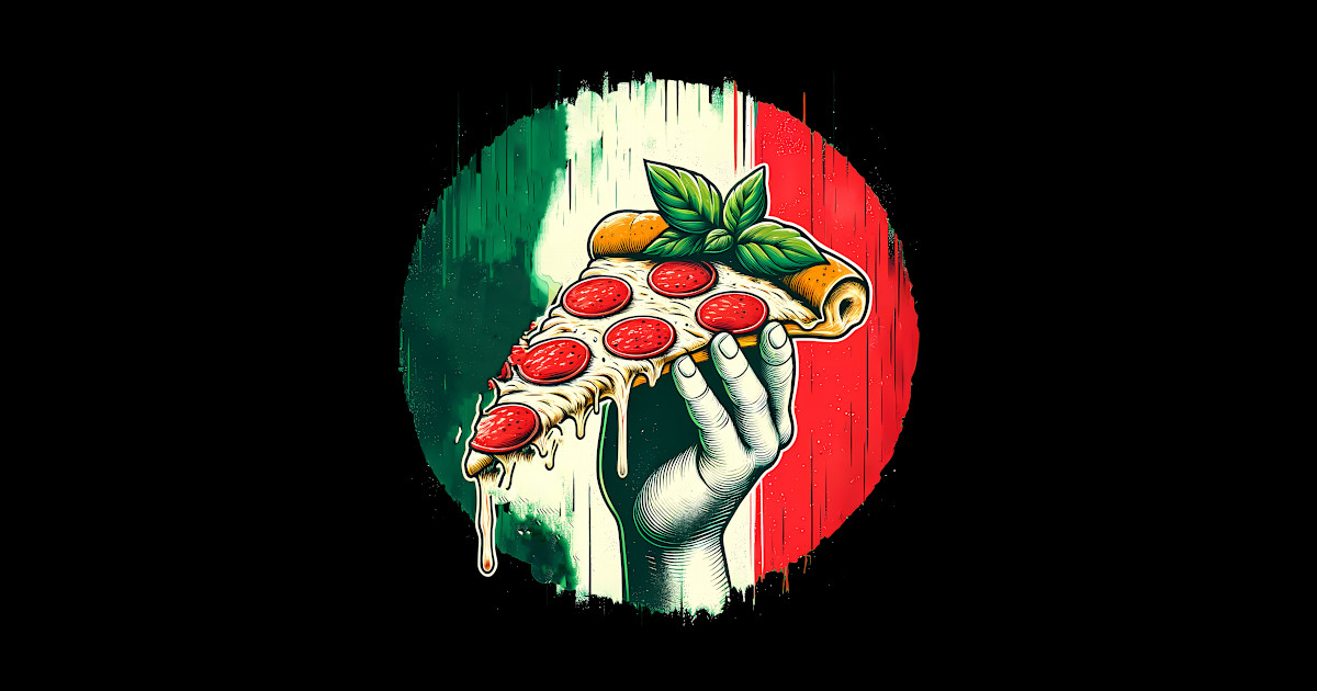 Pizza Lover Italian Flag Colors - Italian Pizza - Sticker | TeePublic