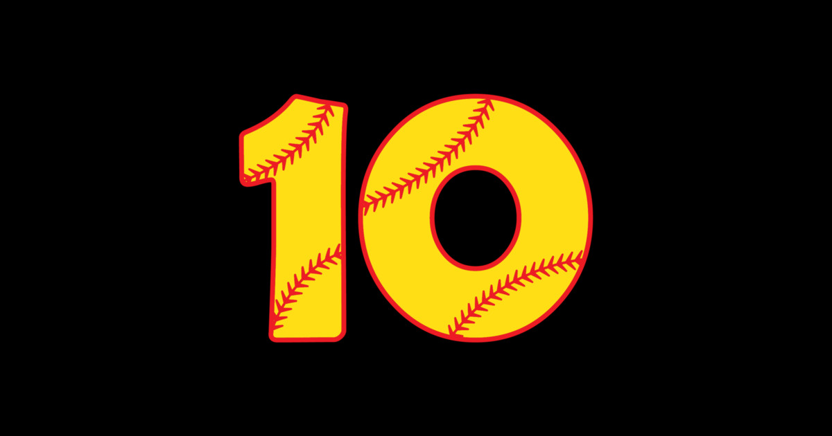 10th Birthday Baseball Big Number Ten 10 Year Old Boy Girl - 10th ...