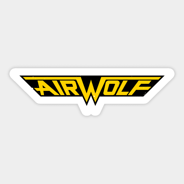 Airwolf VHS Logo - Helicopter - Sticker | TeePublic