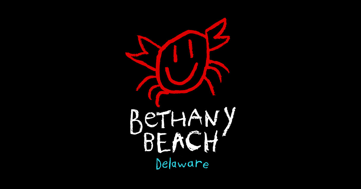 Bethany Beach Happy Crab - Bethany Beach - Sticker | TeePublic