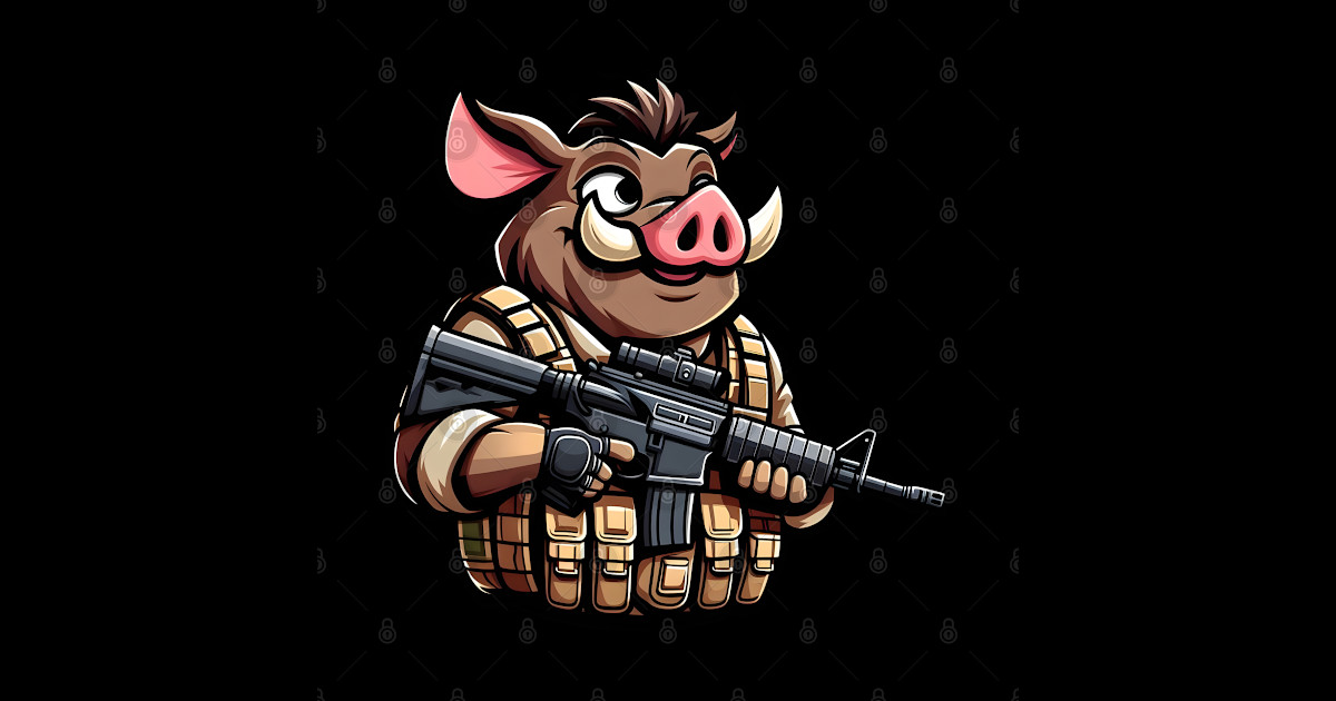 Tactical Wild Boar - Wild Boar - Sticker | TeePublic
