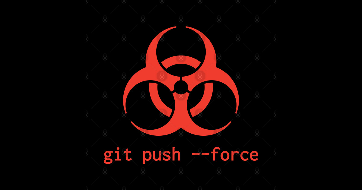 Daredevil Programmer Design: Biohazard Symbol & git push --force - Programmer - Sticker | TeePublic