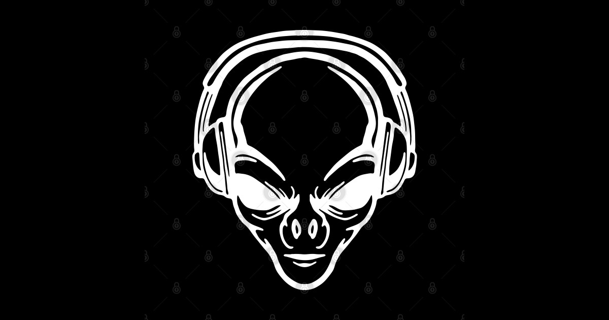 Alien music addict - Musician - Sticker | TeePublic