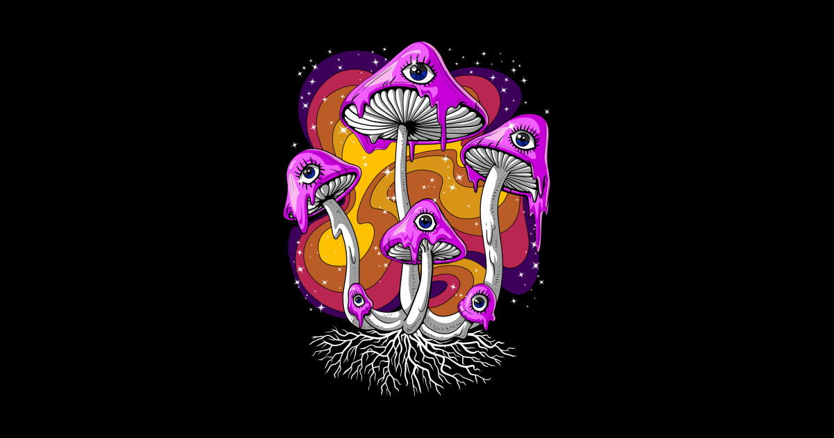 Psychedelic Psilocybin Mushrooms - Magic Mushrooms - Posters and Art ...