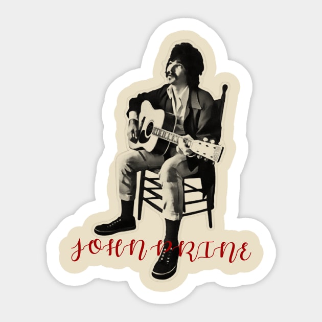 john prine art visual - John Prine - Sticker | TeePublic