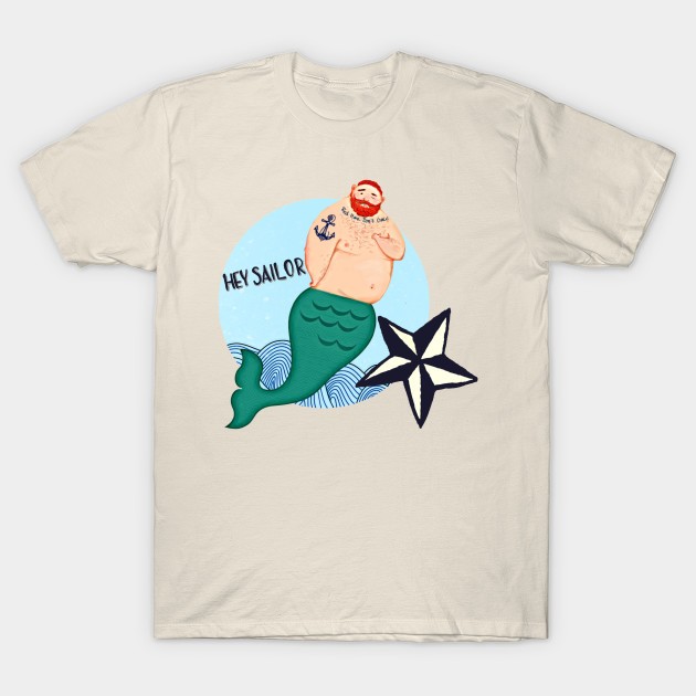 Hey Sailor (Ginger Merman) - Merman - T-Shirt | TeePublic
