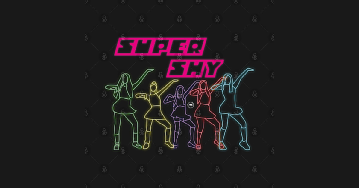 led newjeans style design in super shy - Kpop Merch - T-Shirt | TeePublic