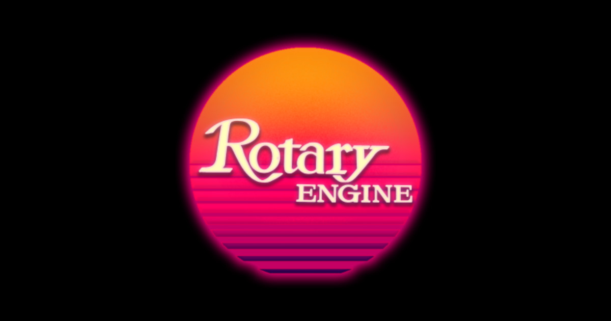 Mazda Rotary Engine Emblem - Synthwave - Sticker | TeePublic
