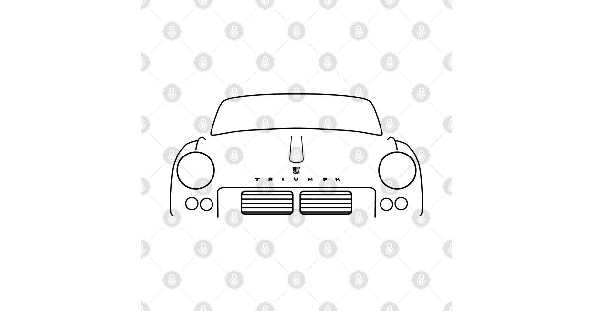 Triumph Spitfire 4 Mk2 classic car outline graphic (black) - Triumph ...