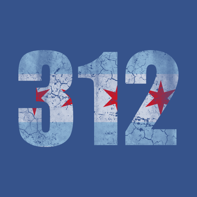 312 Chicago Flag - Chicago - T-Shirt | TeePublic