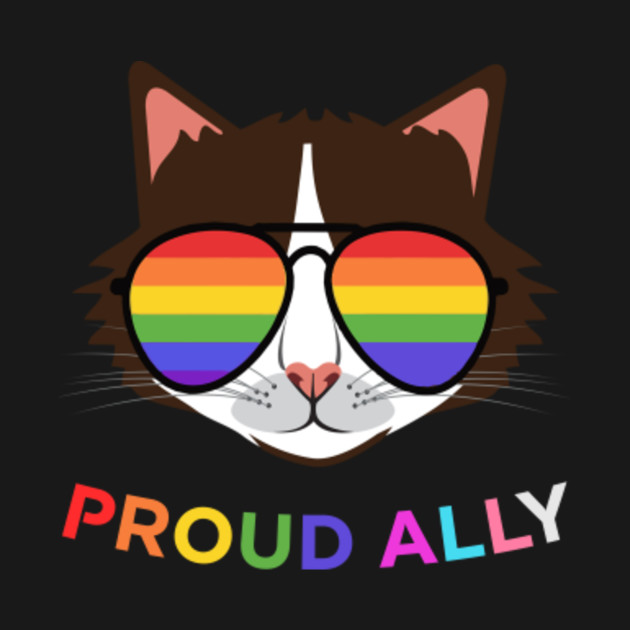 Proud Ally Gay Pride Lgbt Month Rainbow Cat Lover T Ideas Proud