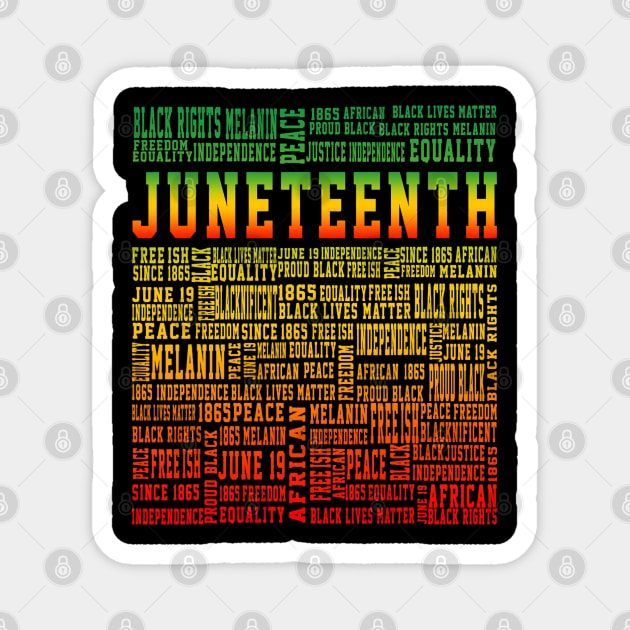 Juneteenth Words Black History Afro American African Freedom ...