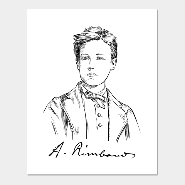 Arthur Rimbaud, French poet, Portrait, Signature - Rimbaud - Posters ...