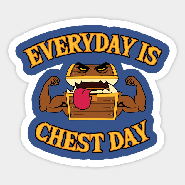 Everyday is Chest Day - Dnd - Sticker | TeePublic