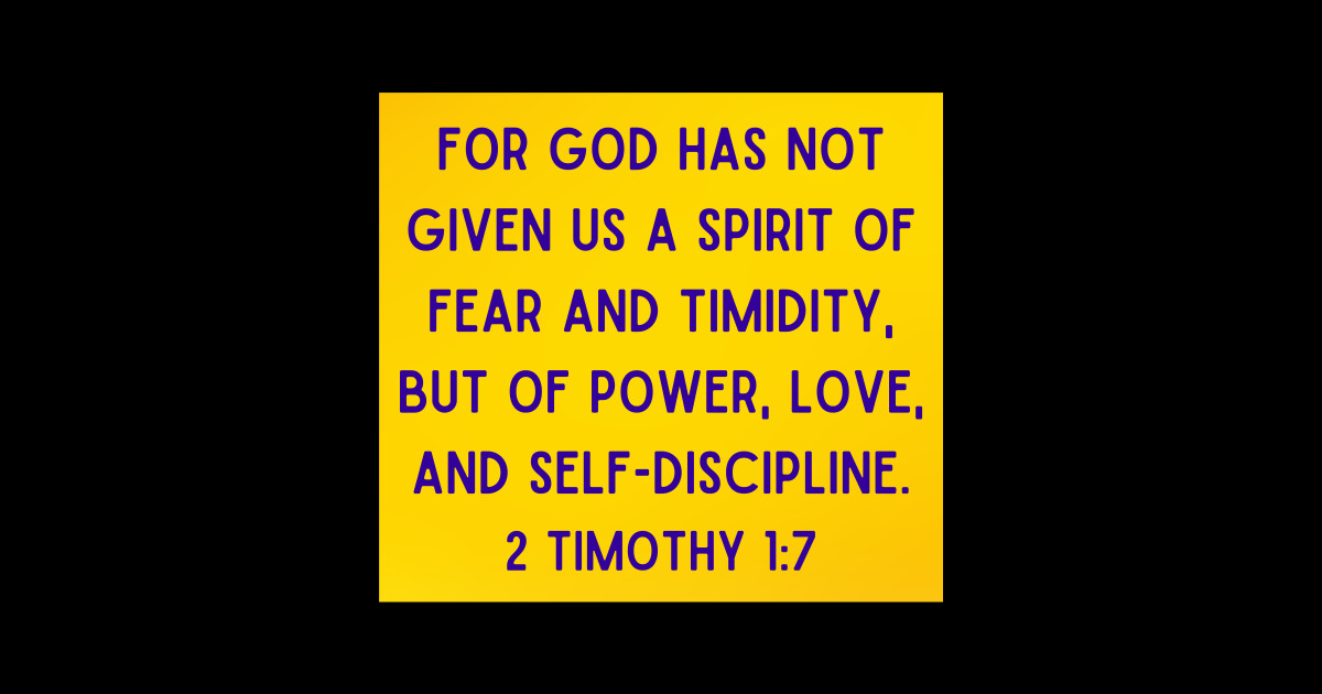 Bible Verse 2 Timothy 1:7 - 2 Timothy 1 7 - Sticker | TeePublic