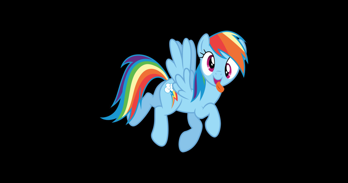 Goofy faced Rainbow Dash - My Little Pony - Sticker | TeePublic