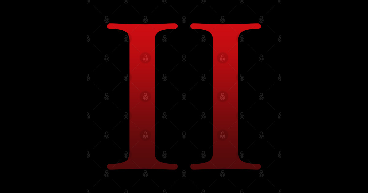 Red Roman Numeral 2 II - Roman Numerals - Sticker | TeePublic
