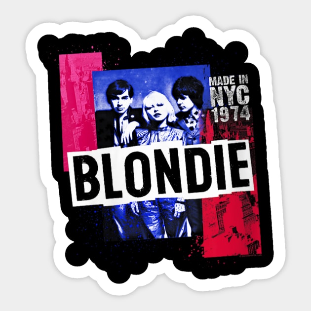 Blondie NYC 1974 Splatter - Blondie - Sticker | TeePublic