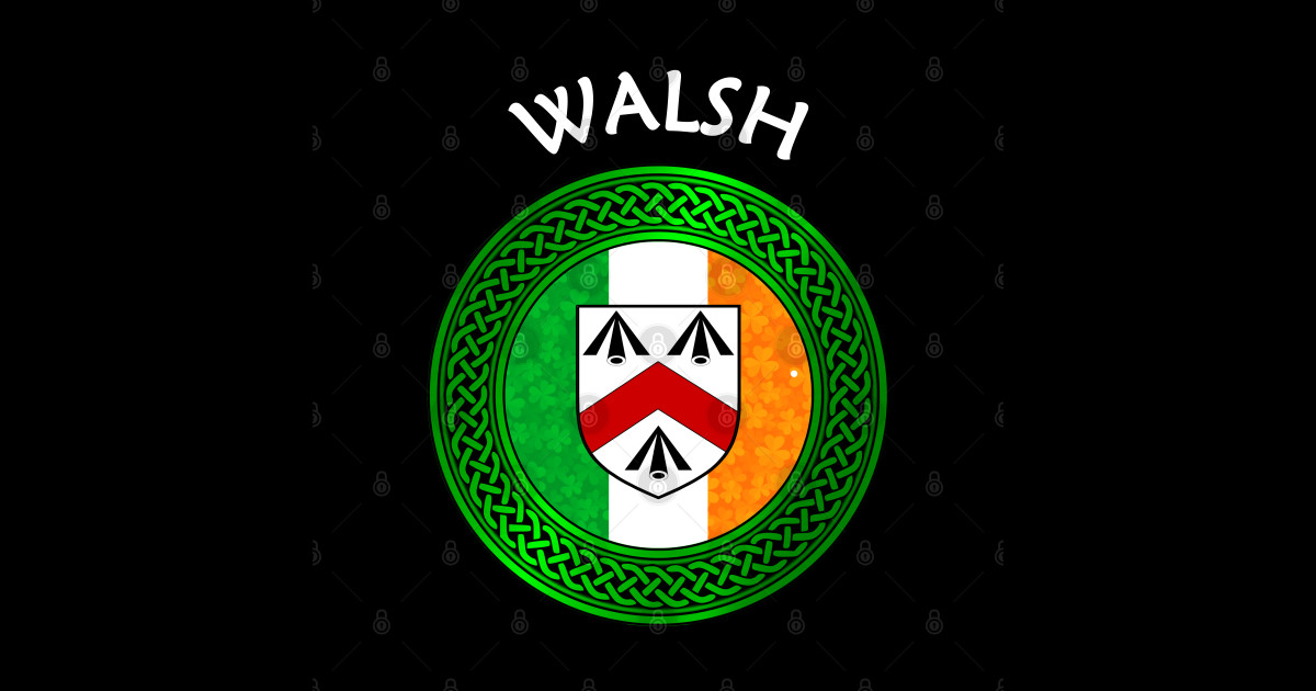 Irish Flag Shamrock Celtic Knot - Walsh - Walsh - Sticker | TeePublic
