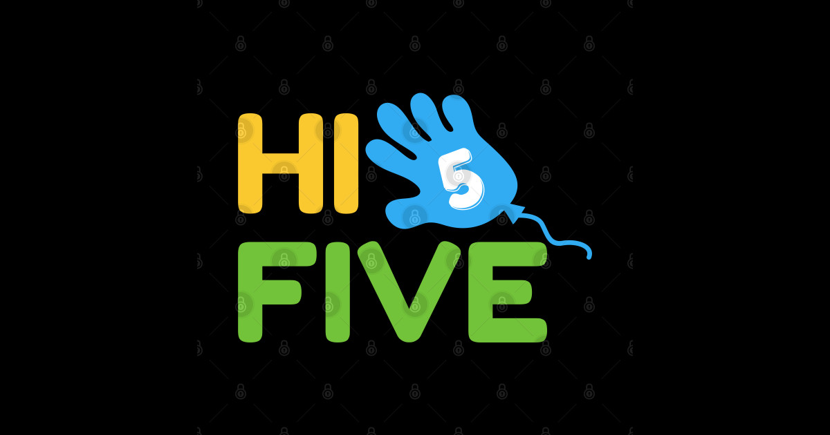 Hi Five with Baloon - Hi Five With Baloon - Sticker | TeePublic
