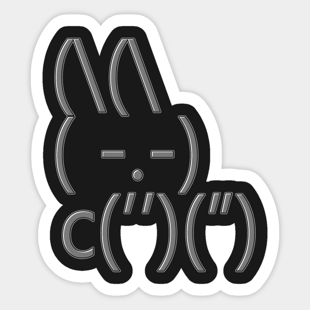 ASCII BUNNY Design - Cute Bunny - Sticker | TeePublic