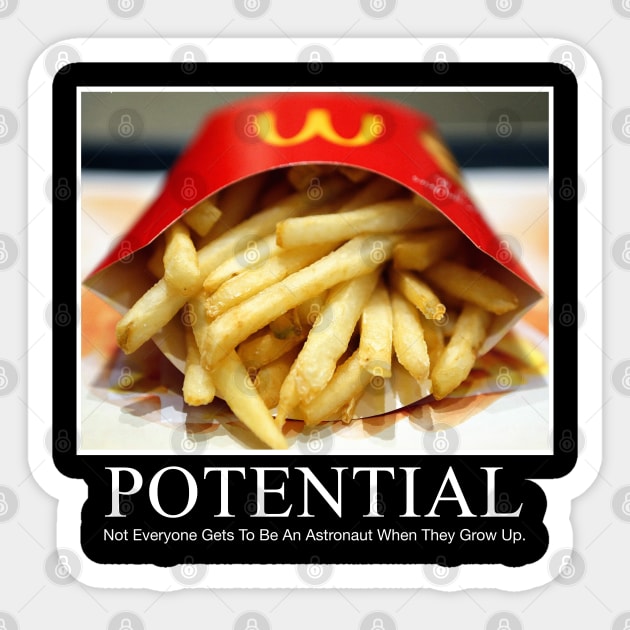 Funny DeMotivational Poster Design - Potential - Humor - Sticker ...
