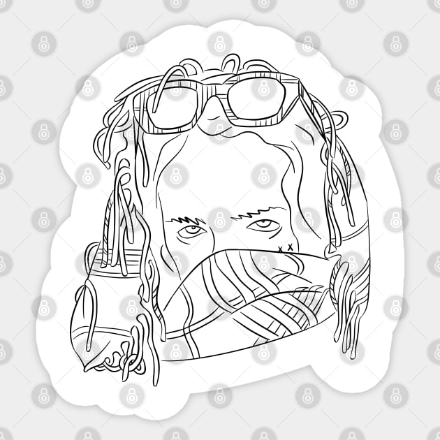 Requested art sample #2 no color - Sketch - Sticker | TeePublic