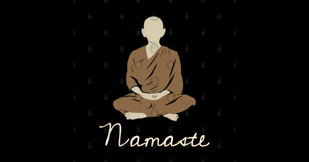 Namaste Monk - Namaste - Sticker | TeePublic
