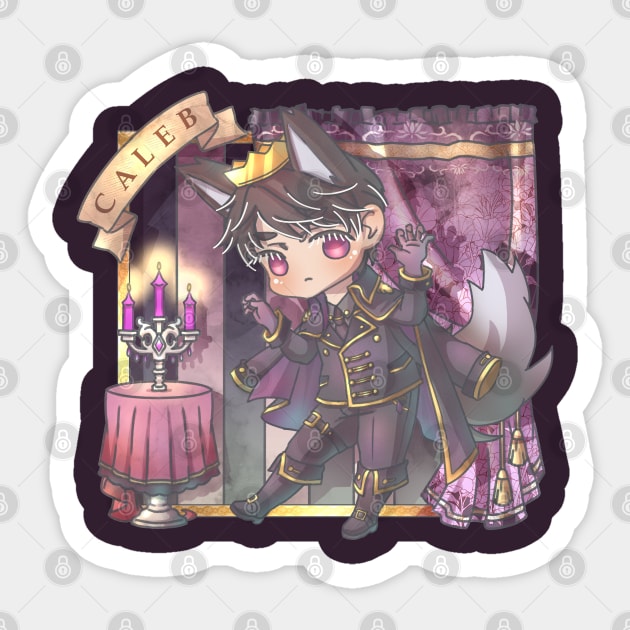 Caleb Chibi Wolf - Love And Deepspace - Sticker | TeePublic