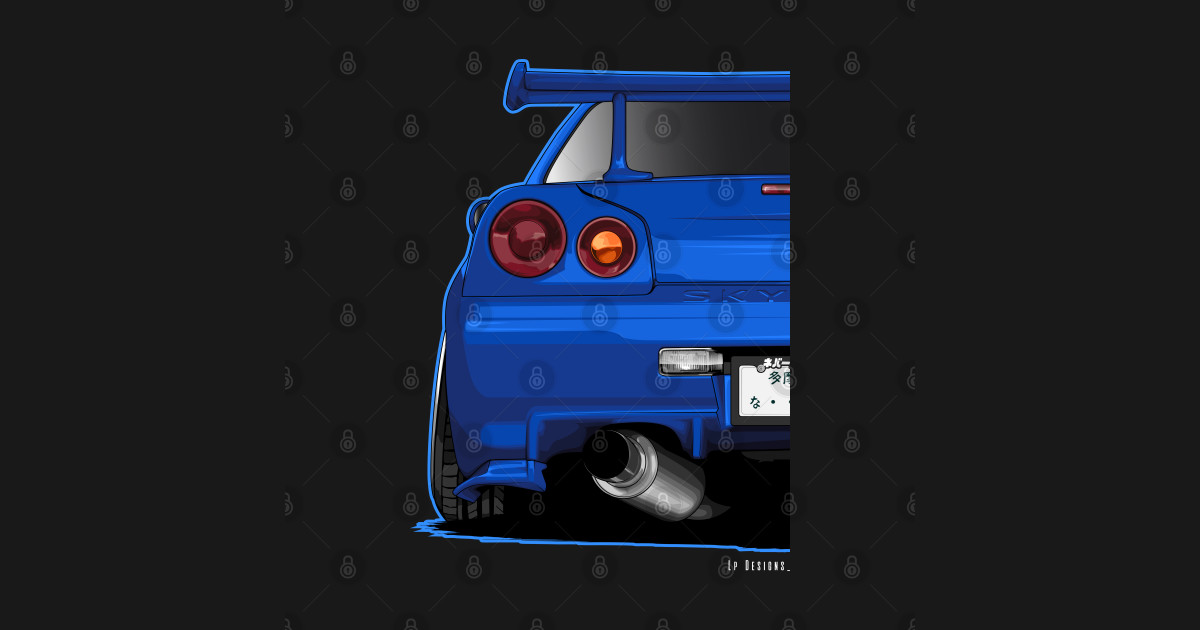 Gt-R R34 - Frame - Gtr R34 Frame - T-Shirt | TeePublic