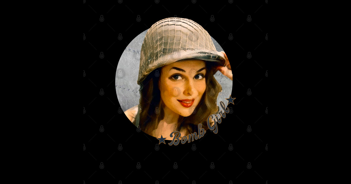 Pin Up Girl Army In Ww2 40s Pin Up Girl Ww2 Sticker Teepublic
