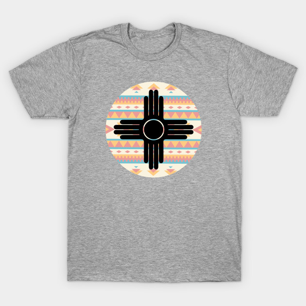 New Mexico Flag Design - Native Zia Pattern - New Mexico Flag - T-Shirt ...