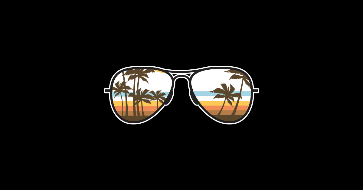 Tropical Sunset Sunglasses - Cool Sunglasses - Sticker | TeePublic