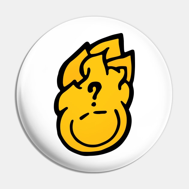 Question Mark Smiley Doodle Art - Smiley - Pin | TeePublic