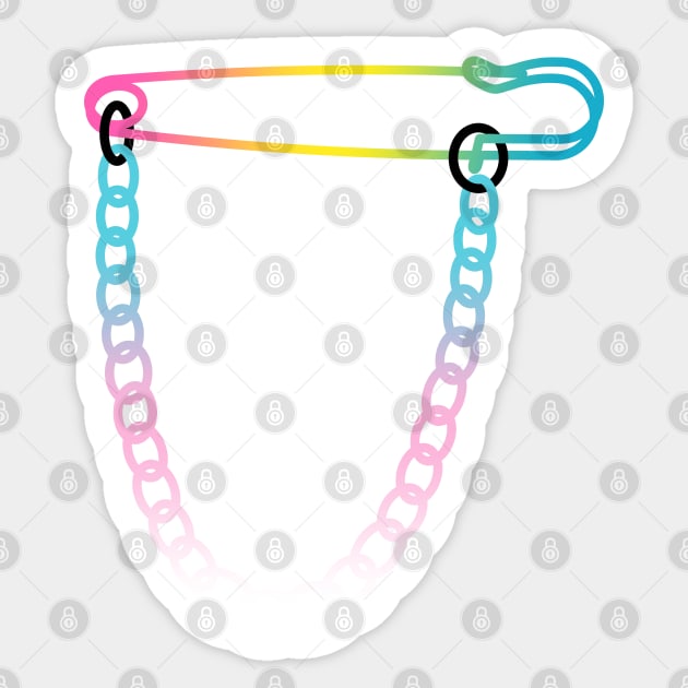 Transgender Pansexual Safety Pin - Safety Pin - Sticker | TeePublic