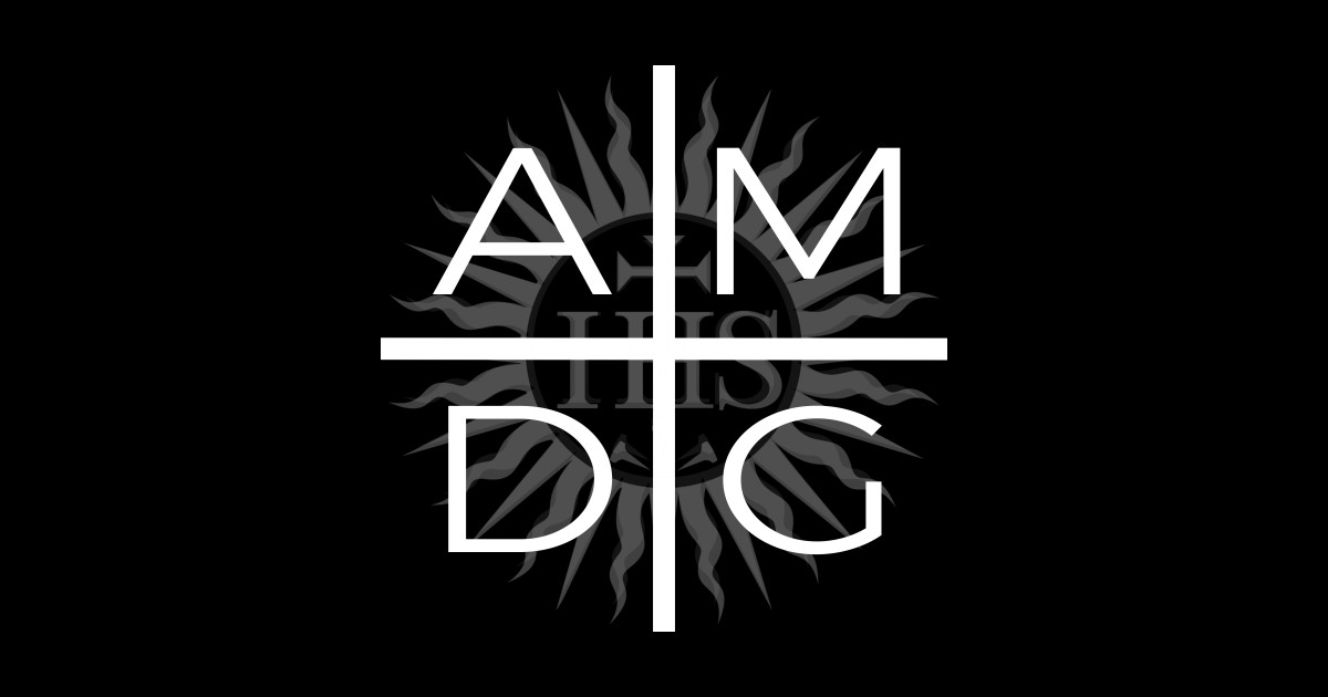 Ad Majorem Dei Gloriam Jesuit Cross with Sun in White - Catholic ...