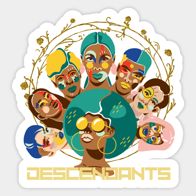 art and cultural diversity Afro heritage and descent. - Afro - Sticker ...