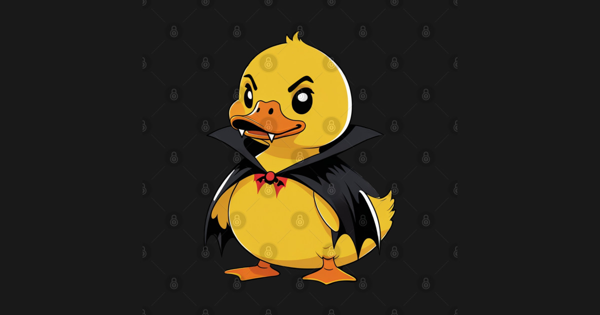 Cute Halloween Vampire Duck | Funny Duck - Halloween Cute Vampire Duck - T-Shirt | TeePublic