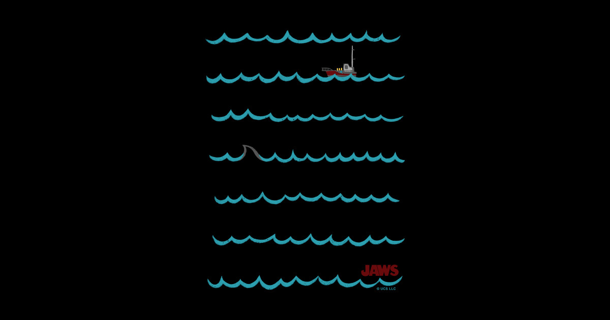 Jaws-Inspired Shark and Boat Wave Pattern - Ocean Adventure Design ...